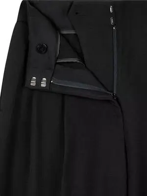 STUDIO TOMBOY Fleece Lined Pleated Trousers - Black