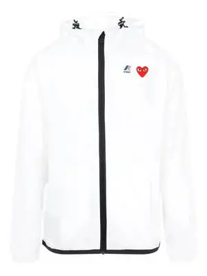 Play Comme Des Garcon X K-way Zipped Jacket - White