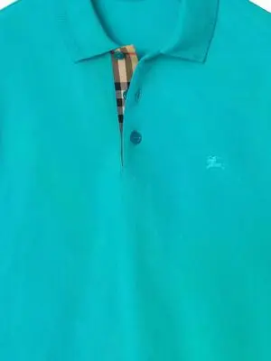 Burberry Embroidery-logo Polo Shirt - Blue