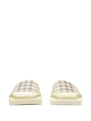 Burberry Check Print Slides - Neutrals