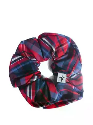 SPARK LE MONDE Check-patterned Cotton Scrunchie - Red