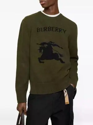 Burberry Intarsia-knit Sweater - Green