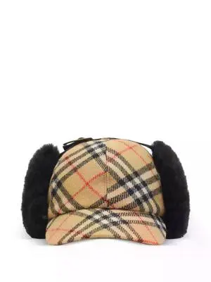 Burberry Check Baseball Cap - Neutrals