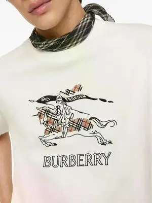 Burberry Equestrian-sketch Cotton T-shirt