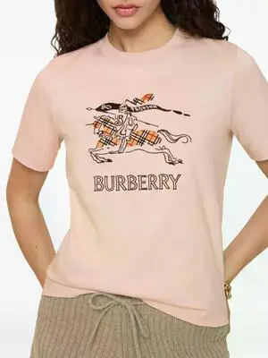 Burberry Graphic Print Cotton T-shirt - Pink