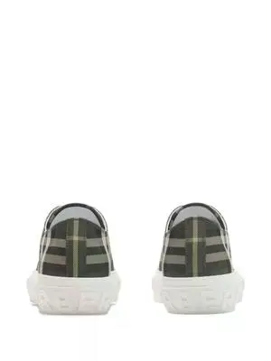 Burberry Checked Low-top Sneakers - Brown