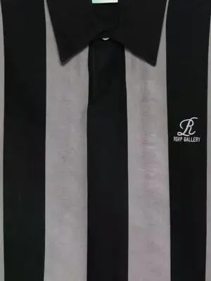 AGOLDE Vertical-stripe Polo Shirt