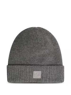Fendi Logo-patch Beanie Hat - Grey