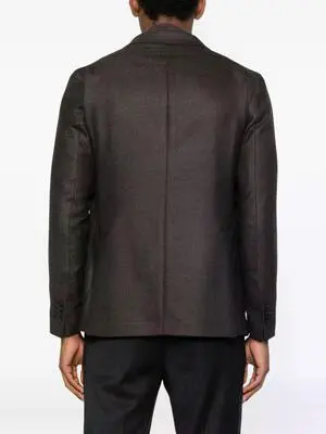Tagliatore Buttoned Patch Pocket Jacket - Brown