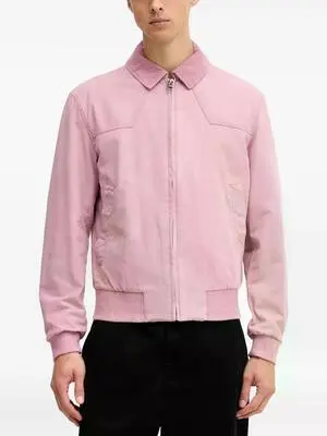 BENETTON Cotton Jacket With Corduroy Collar - Pink