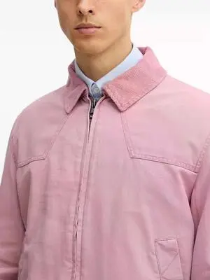 BENETTON Cotton Jacket With Corduroy Collar - Pink