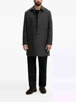 BENETTON Button Herringbone Coat