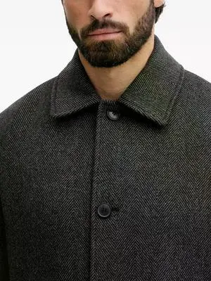 BENETTON Button Herringbone Coat