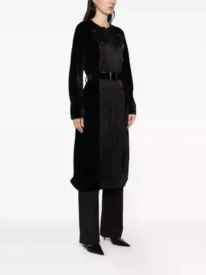 R13 Officer Button Belted Coat