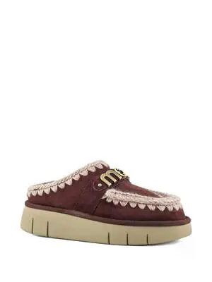 Mou Bounce Logo Mules - Red