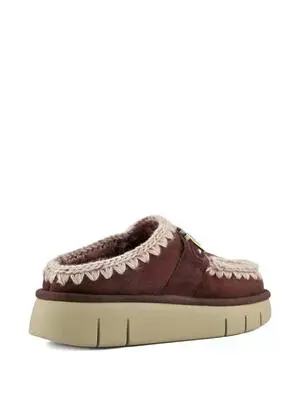 Mou Bounce Logo Mules - Red