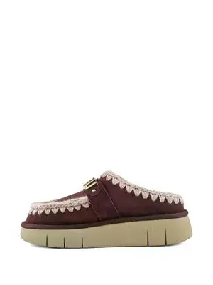 Mou Bounce Logo Mules - Red