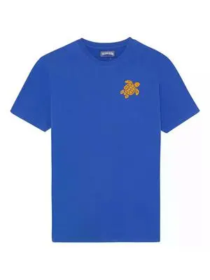 Vilebrequin Crew-neck Turtle-embroidery T-shirt - Blue