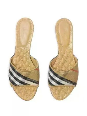 Burberry Sloane Check-pattern Sandals - Neutrals