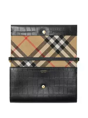 Burberry Cotswolds Crocodile-effect Chain-strap Clutch Bag