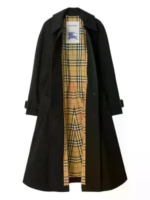 Burberry The Ellingham Fit-and-flare Gabardine Car Coat - Black
