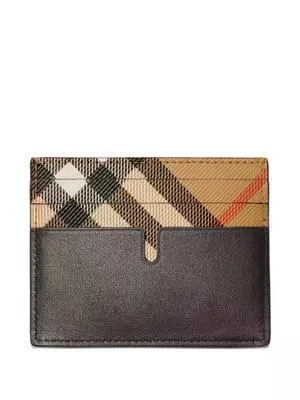Burberry Checked Embossed-logo Cardholder - Brown