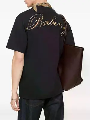 Burberry Cursive Logo Cotton T-shirt