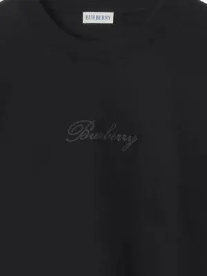 Burberry Cursive Logo Cotton T-shirt