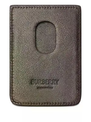 Burberry Art Check Magnetic Cardholder - Brown
