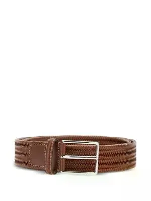 ATHISON Woven Pin-buckle Belt - Brown