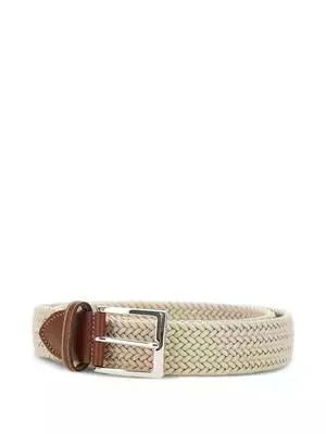 ATHISON Woven Pin-buckle Belt - Neutrals