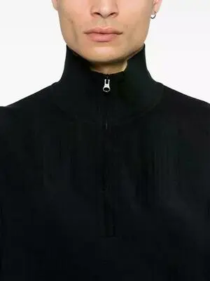 C.P. COMPANY Lens-detail Half-zip Sweater - Black