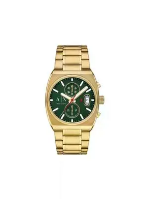 Armani Exchange 44mm Square-face Chronograph Watch - Green