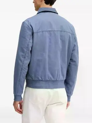 BENETTON Cotton Jacket With Corduroy Collar - Blue