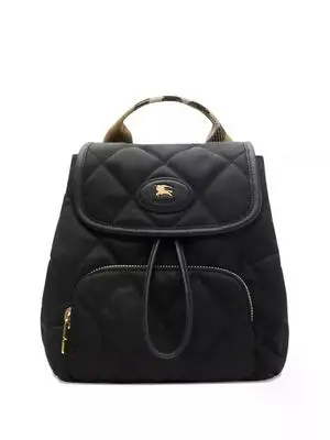 Burberry Quilted Horseshoe Backpack - Black