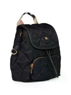 Burberry Mini Horseshoe Quilted Nylon Backpack - Black