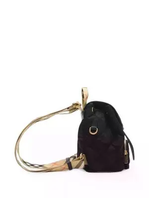 Burberry Mini Horseshoe Quilted Nylon Backpack - Black