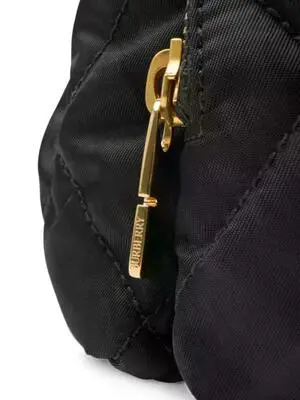 Burberry Mini Horseshoe Quilted Nylon Backpack - Black
