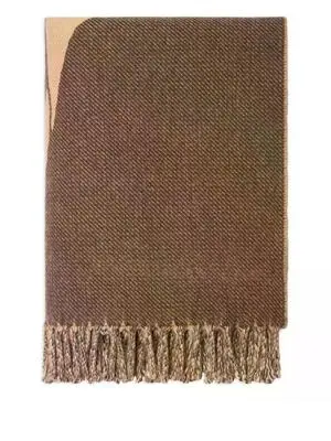 Burberry Fringed-edge Blanket - Brown
