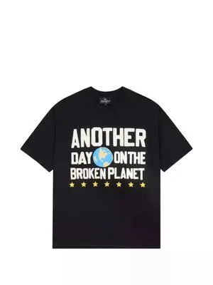 BROKEN PLANET Graphic Print T-shirt - Black