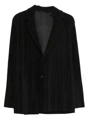 Issey Miyake Plissé Single-breasted Blazer - Black