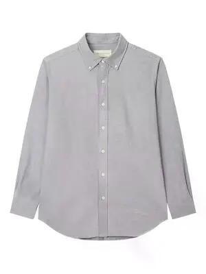 MAN ON THE BOON. Button Oxford Shirt - Grey