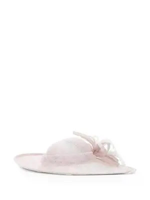 MB ACCESSORIES Feather-brim Straw Hat