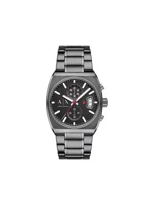 Armani Exchange Square-face 44mm Chronograph Watch - Black