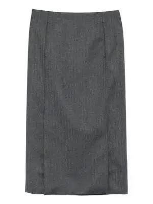 ENTIRE STUDIOS Slit-detail Midi Skirt - Grey