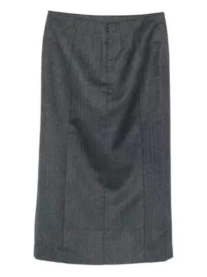 ENTIRE STUDIOS Slit-detail Midi Skirt - Grey