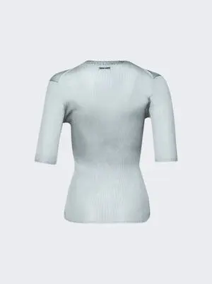 Miu Miu Ribbed Knit Silk Top