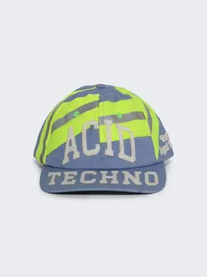 BETTER WITH AGE Acid Techno Reconstructed Workwear Cap - Blue