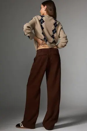 REFORMATION Gisele Low-rise Straight-leg Pants - Cocoa