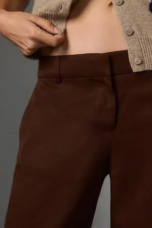 REFORMATION Gisele Low-rise Straight-leg Pants - Cocoa